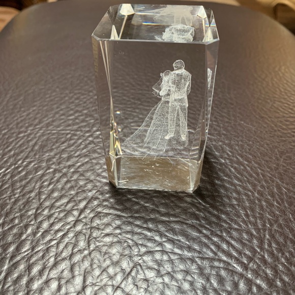 Accents | Etched Crystal Wedding Cube | Poshmark